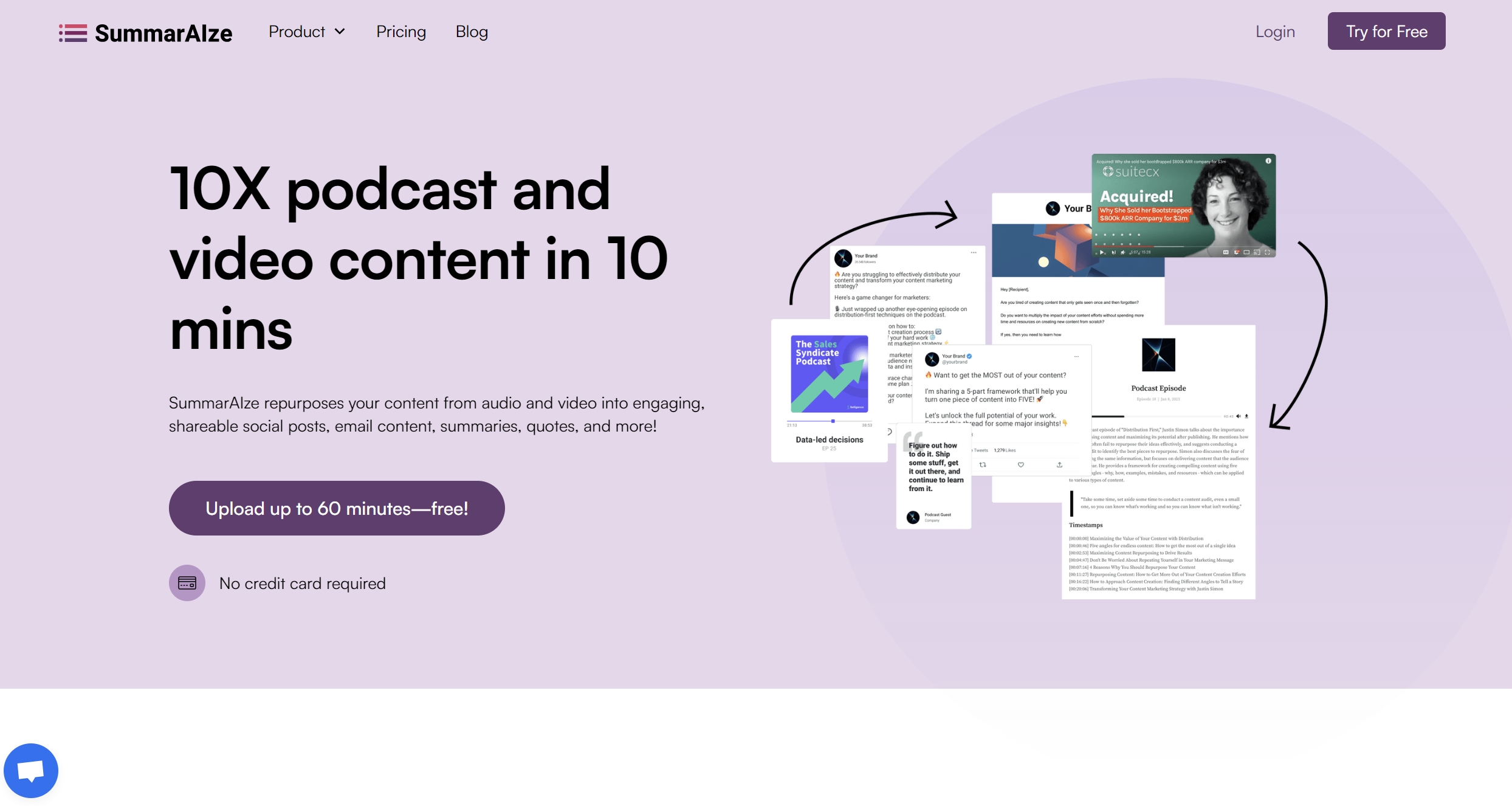 SummarAIze : Repurpose content from podcasts or video with AI | tyy.AI Tools