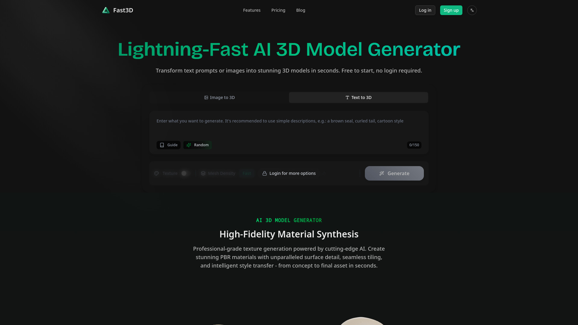 Fast3D - AI 3D Model Generator | Text & Image to 3D | tyy.AI Tools