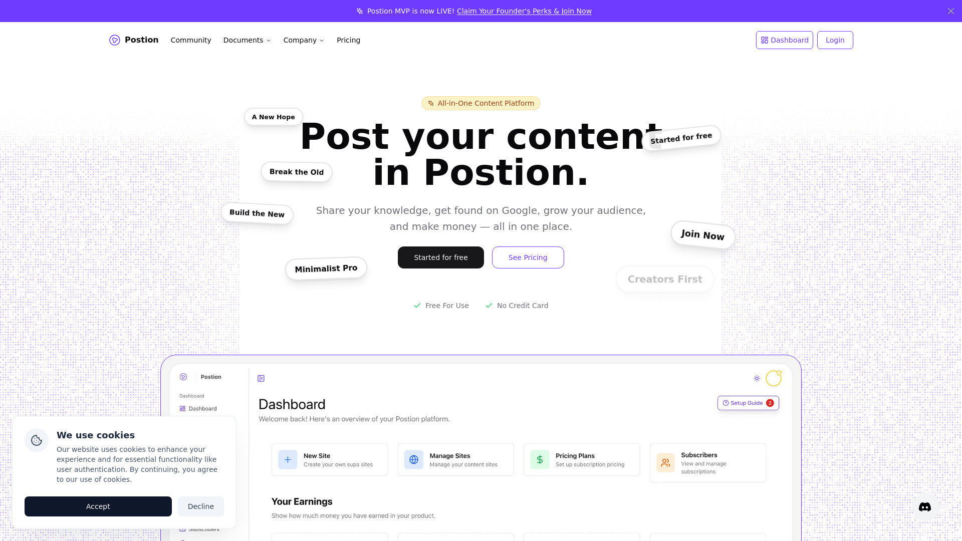 Postion - AI Content Creation & Monetization Platform | tyy.AI Tools
