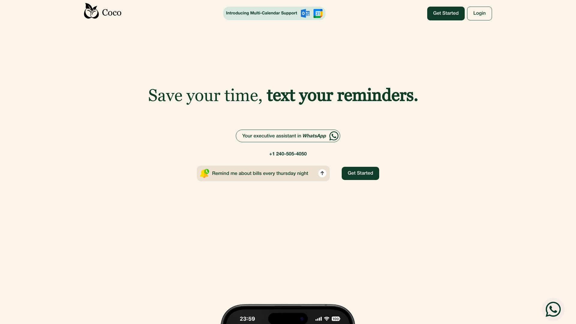 Coco AI - WhatsApp Calendar & Reminder Assistant | tyy.AI Tools