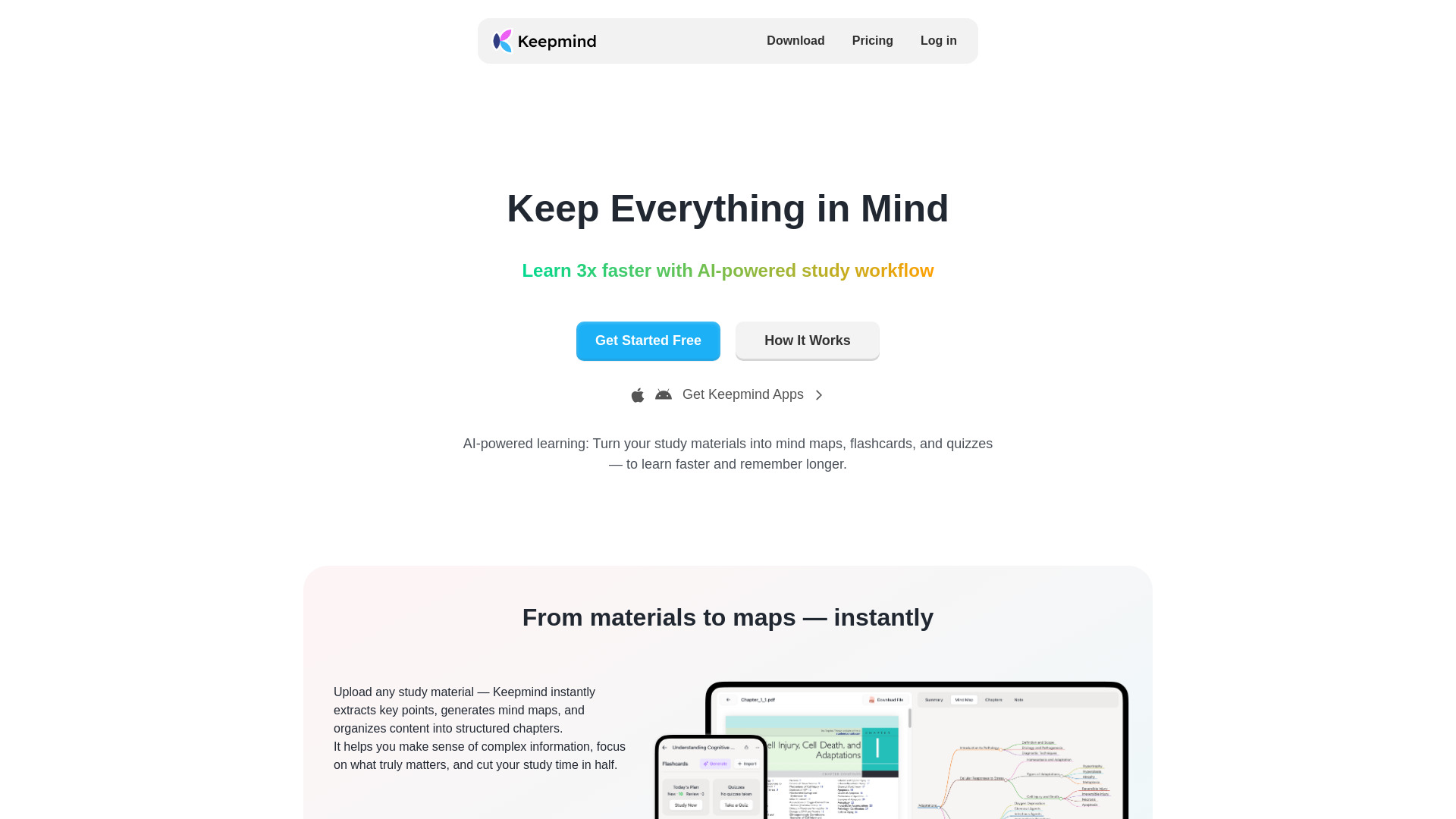 Keepmind - AI Study Tool | Flashcards & Mind Maps | tyy.AI Tools