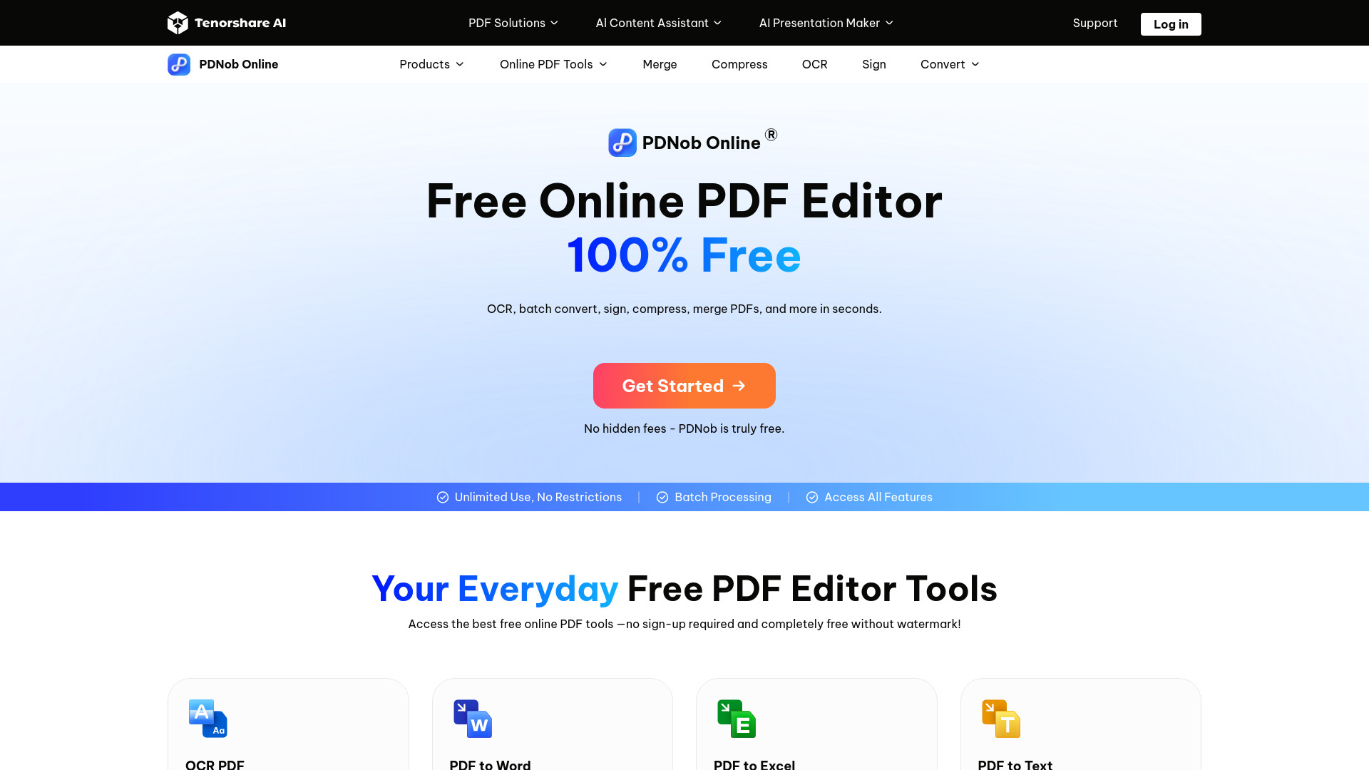 PDNob Online - Free AI-Powered PDF Tool | OCR & Convert | tyy.AI Tools