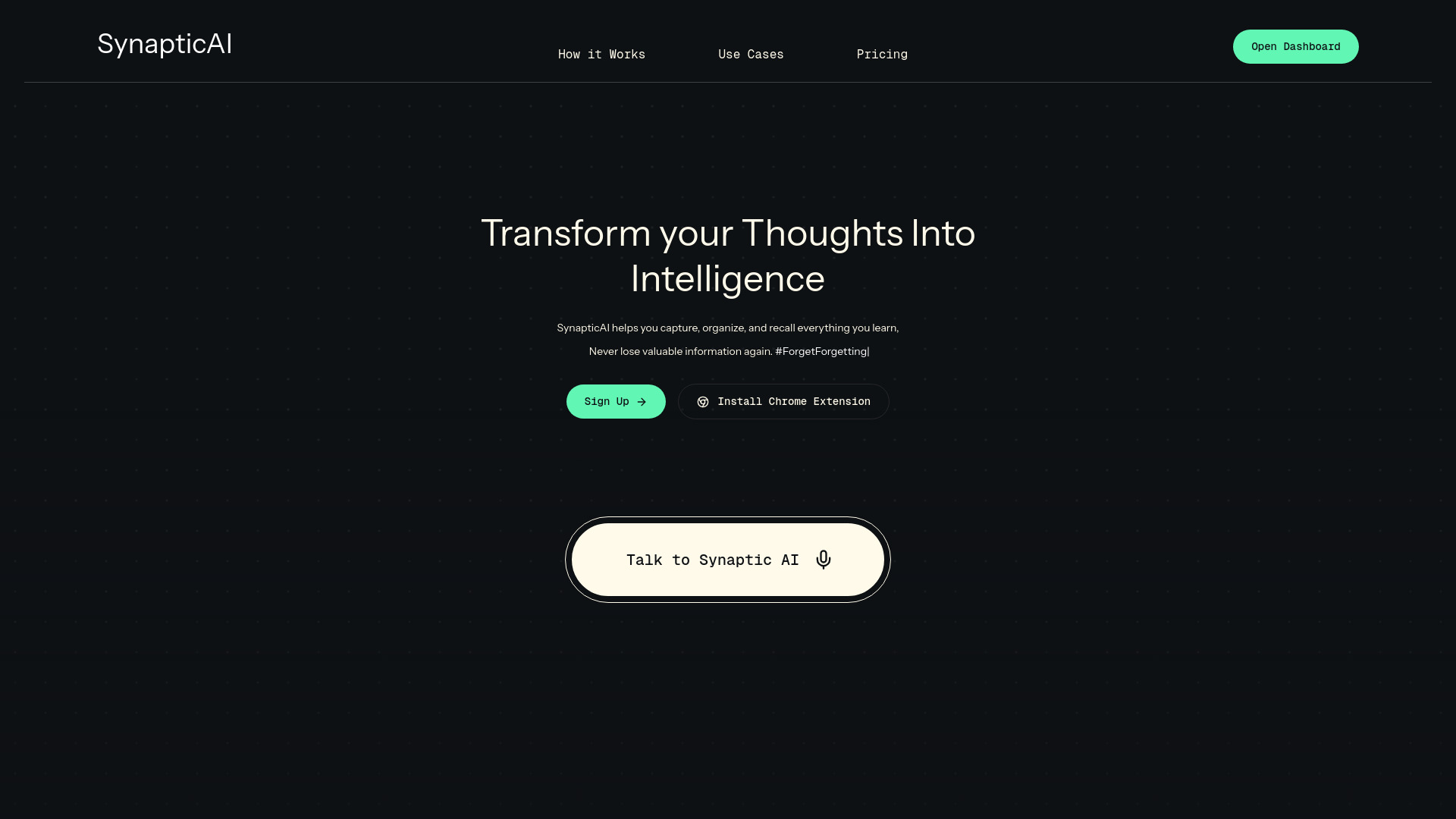 SynapticAI - AI Second Brain for Learning & Memory | tyy.AI Tools