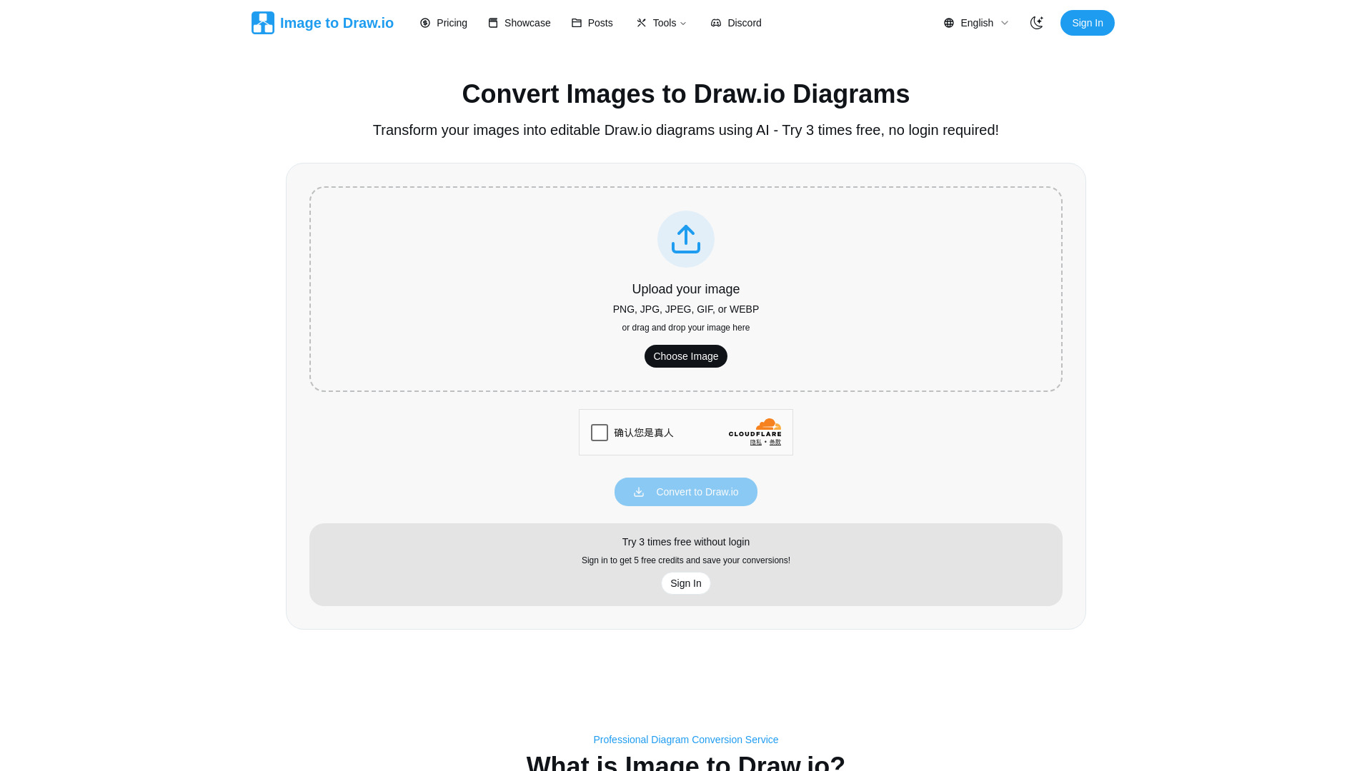 Image to Drawio - AI-Powered Diagram Converter Tool | tyy.AI Tools