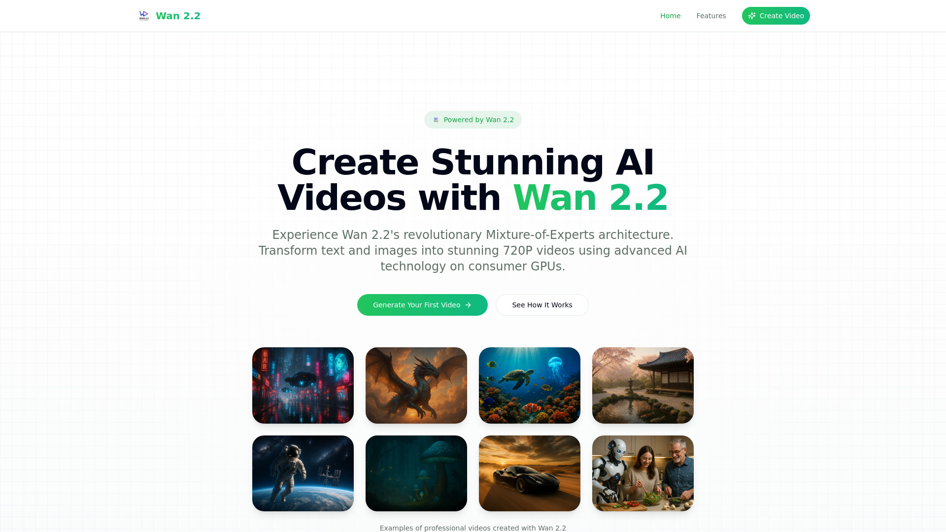 Wan 2.2 - AI Video Generator | Text to Video Tool | tyy.AI Tools