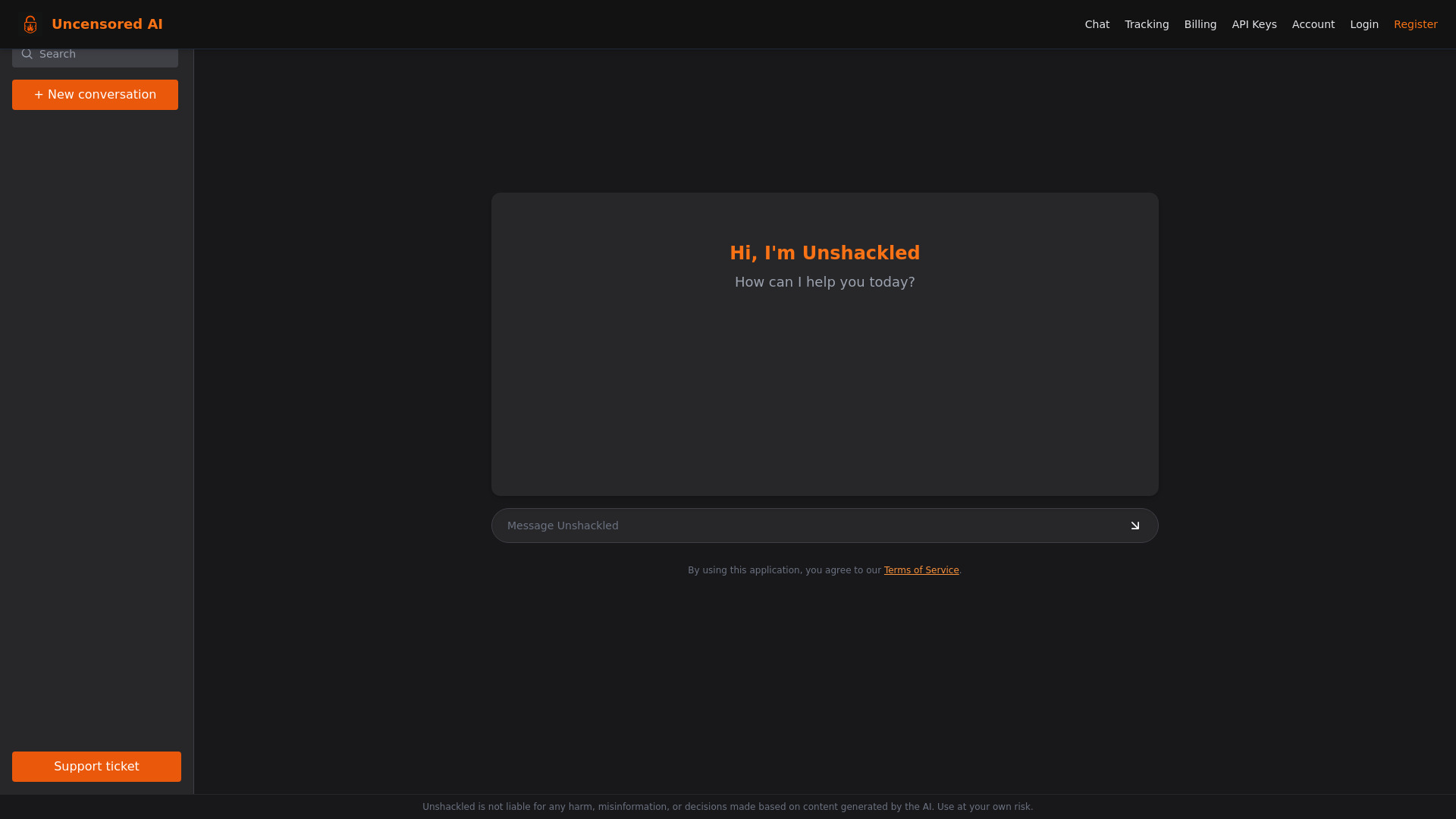 Unshackled AI - Uncensored AI Chat Tool Online | tyy.AI Tools