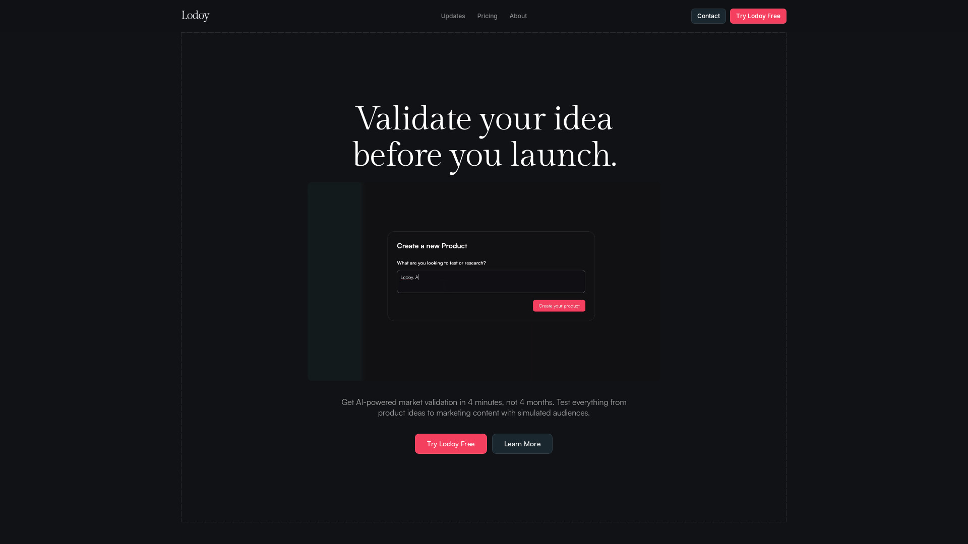 Lodoy - AI Market Research & Validation Platform | tyy.AI Tools