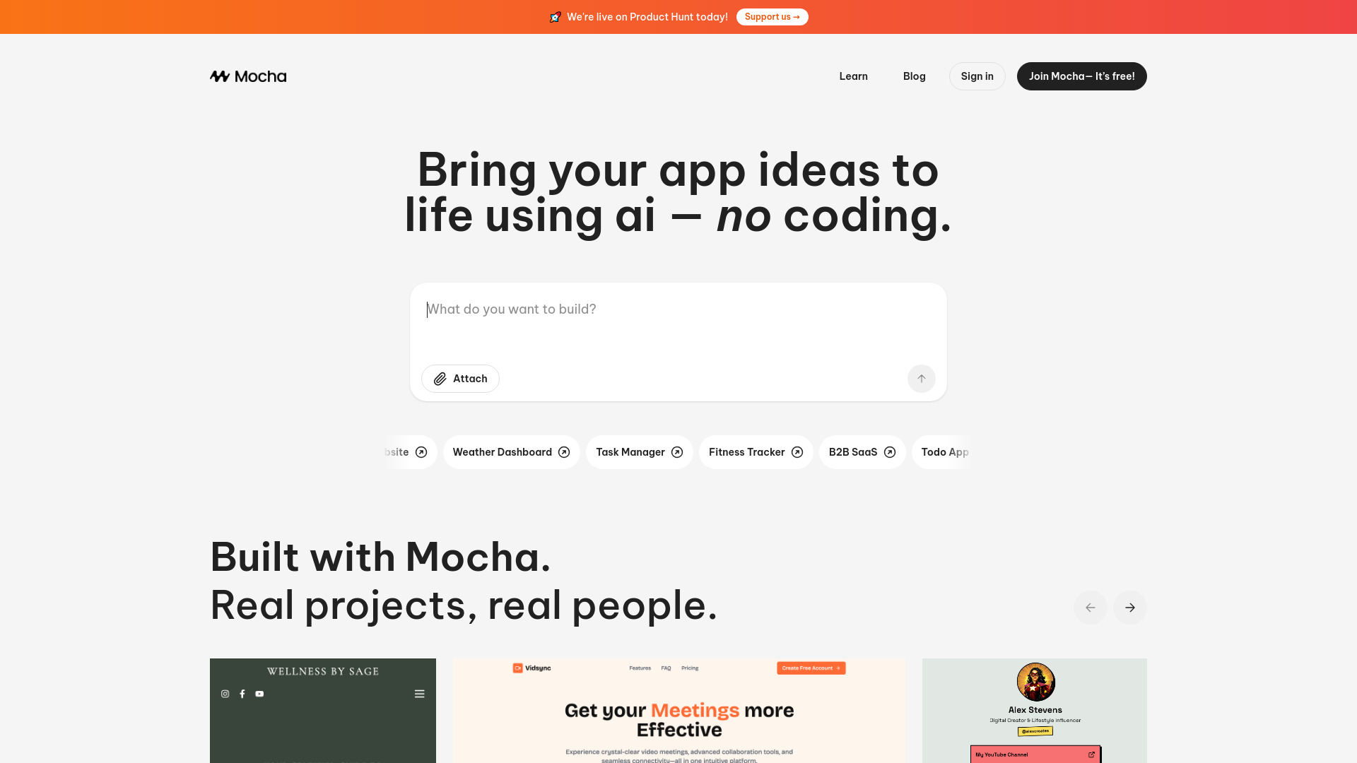 Mocha - AI No-Code App Builder | Build Apps Free | tyy.AI Tools