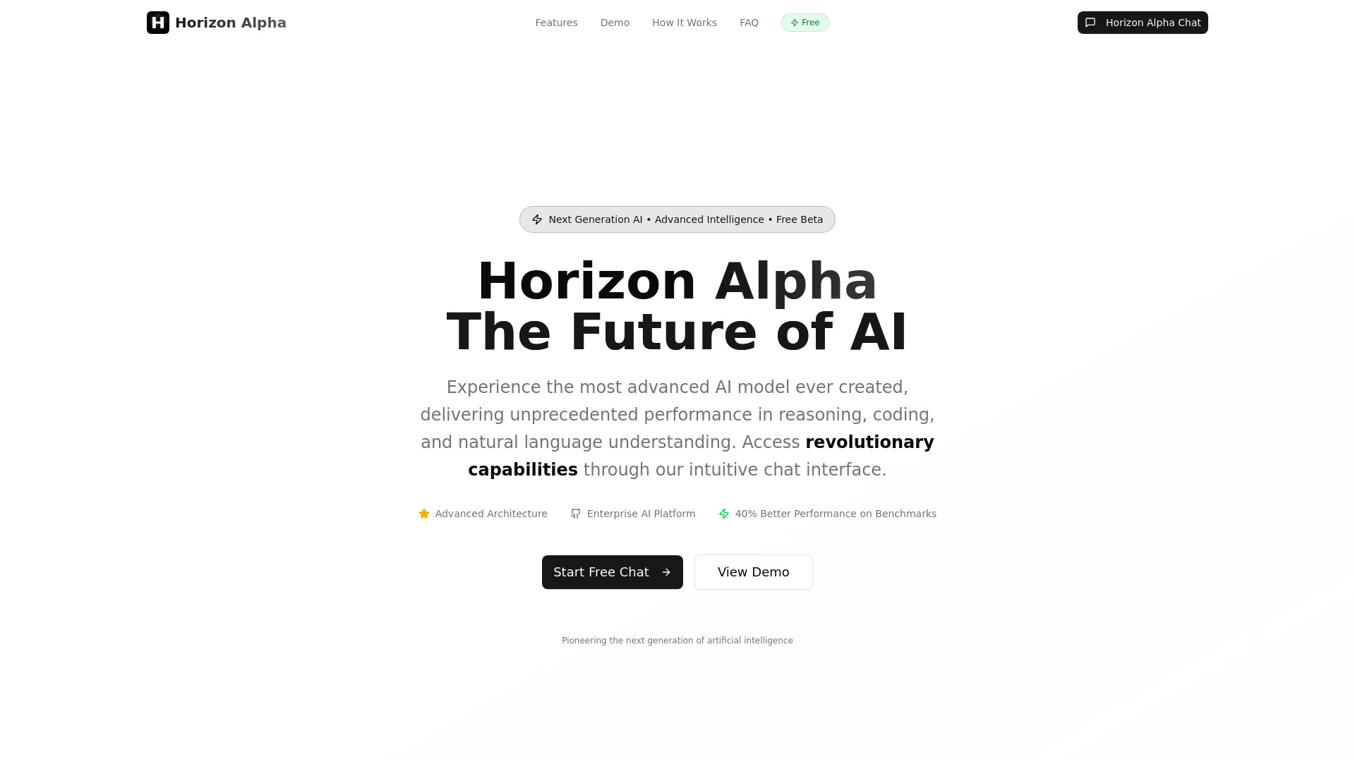 Horizon Alpha - Advanced AI Platform for Creators | tyy.AI Tools