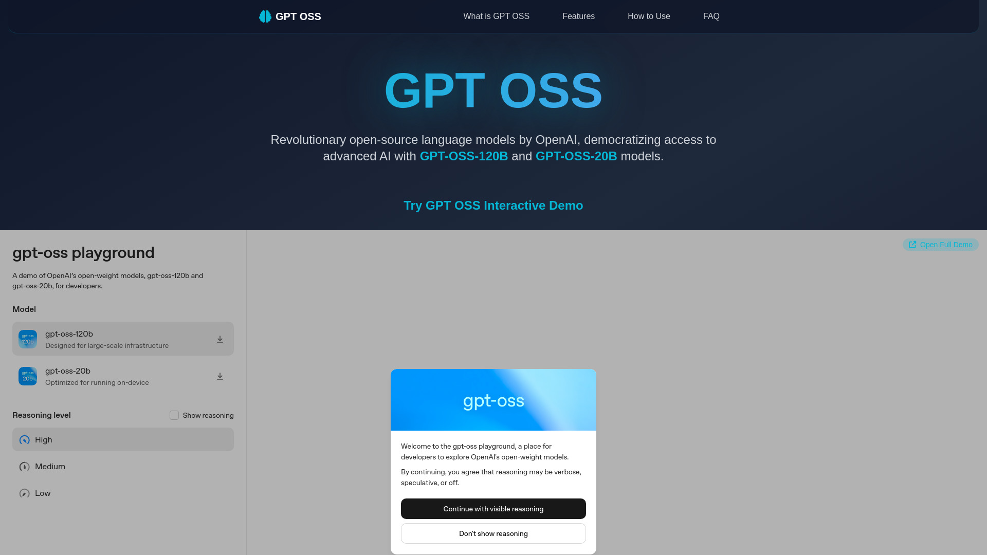 GPT OSS - Open-Source AI Models by OpenAI | Free | tyy.AI Tools