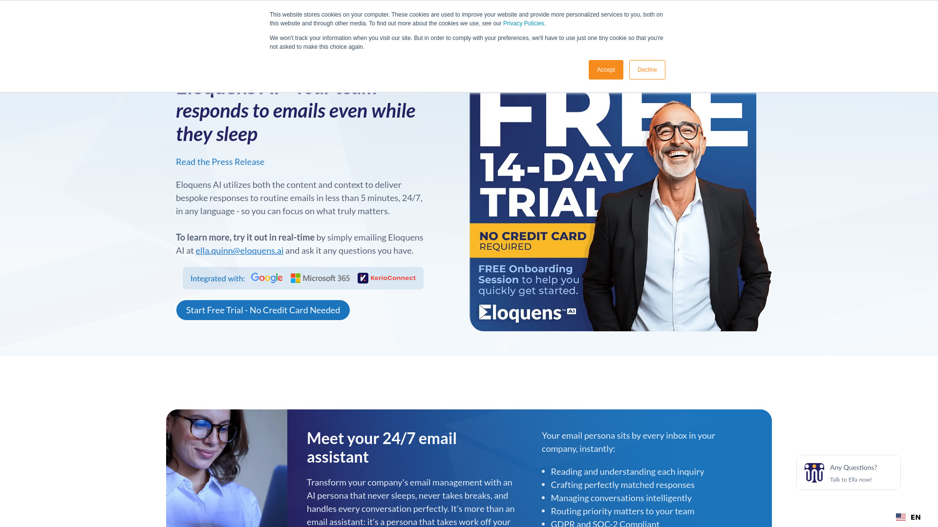 Eloquens AI - AI Email Auto-Responder Tool | tyy.AI Tools
