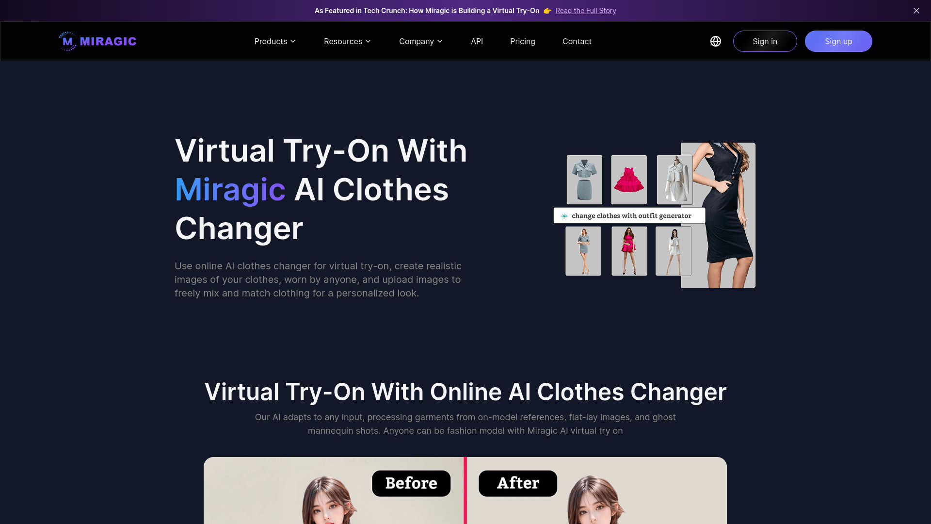 Miragic Virtual Try-on Clothes - AI Fashion Tool | tyy.AI Tools