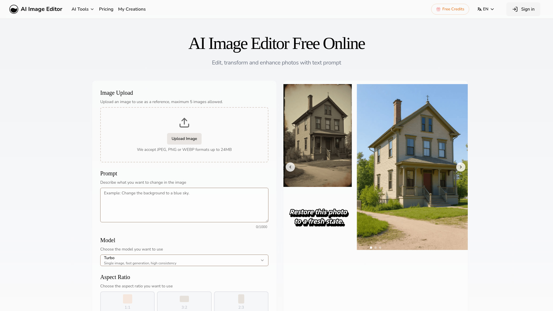 AI Image Editor - Transform Photos with AI Text Prompts | tyy.AI Tools