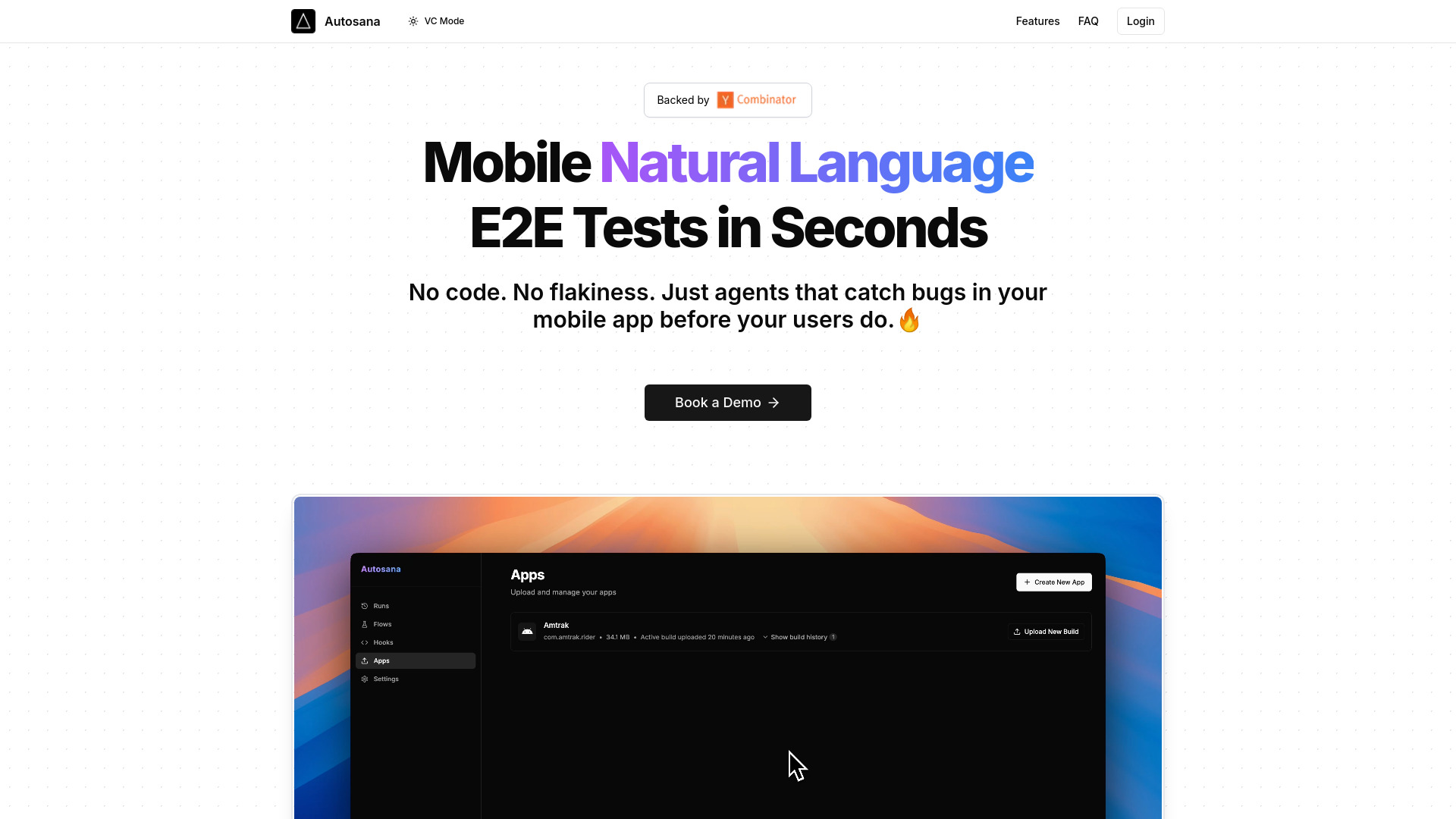 Autosana - AI-Powered Mobile App Testing Tool | tyy.AI Tools