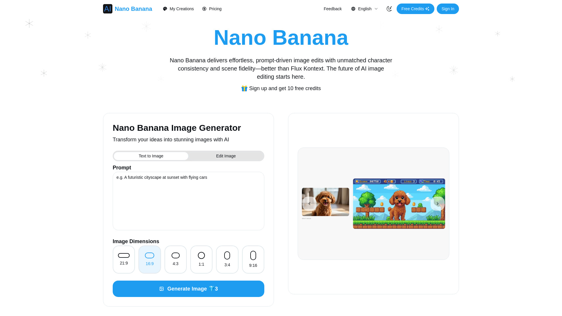 Nano Banana - AI Image Editor | Gemini 2.5 Flash | tyy.AI Tools