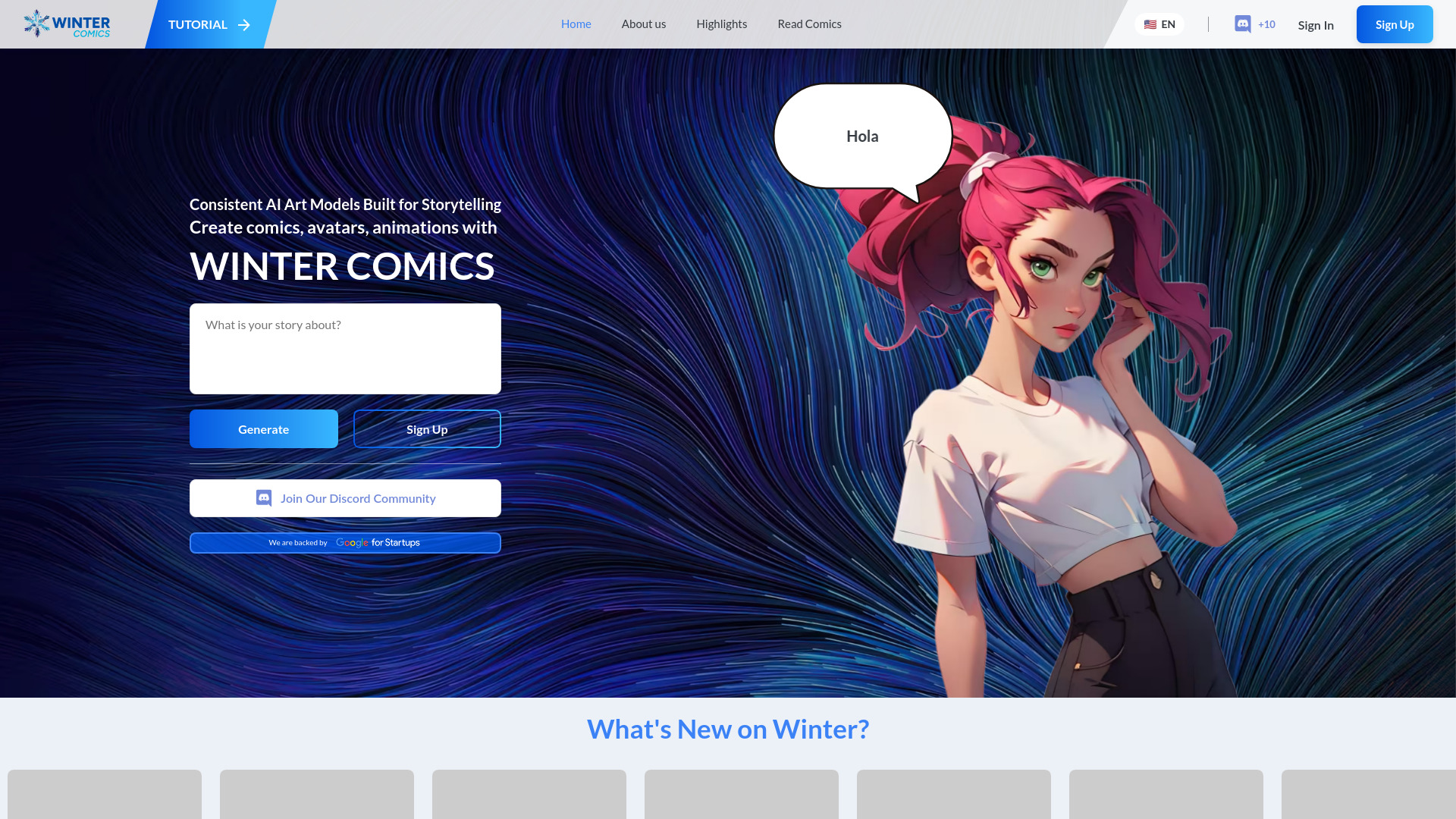 Winter Comics - AI-Powered Comic & Animation Creator | tyy.AI Tools